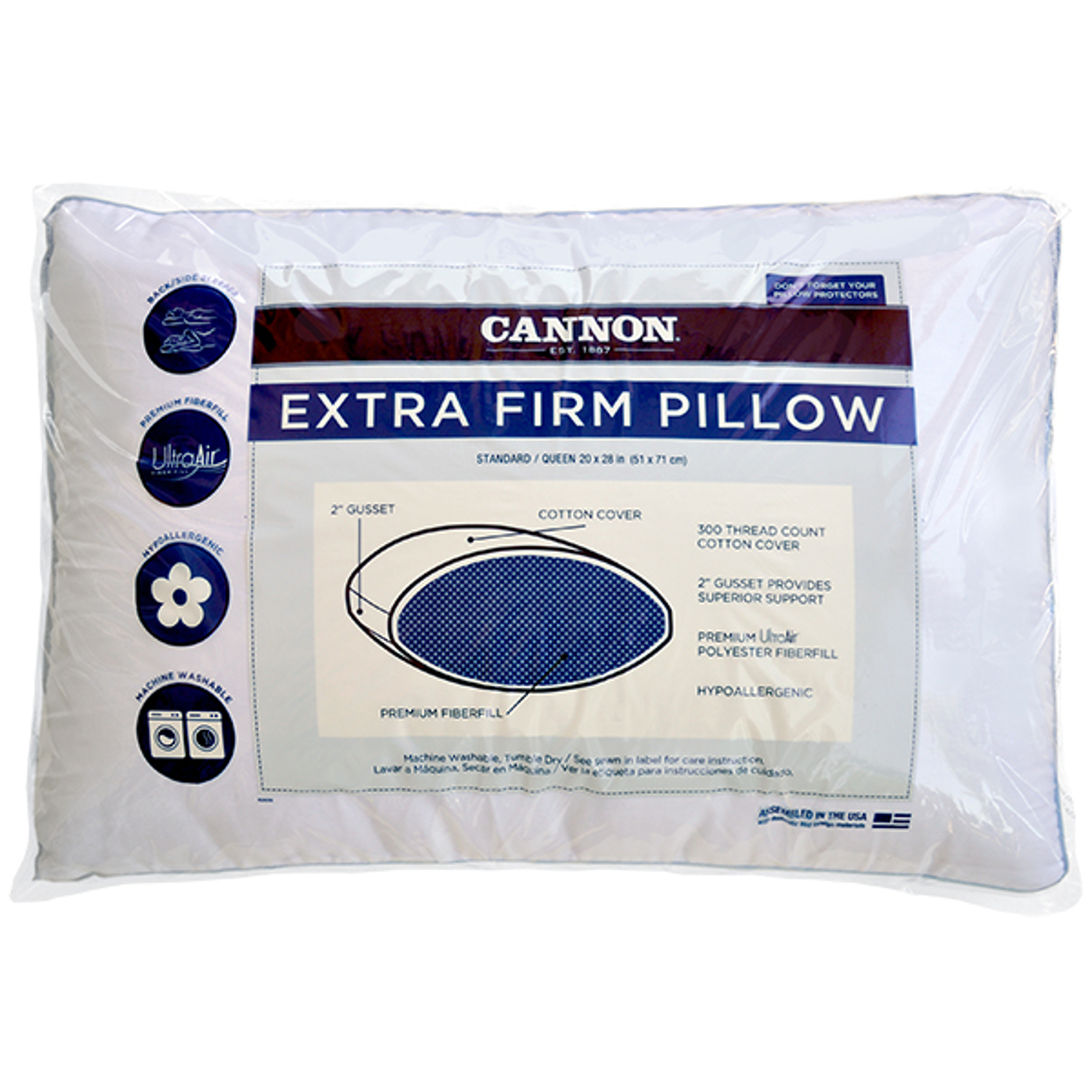 034086674497 - Cannon Extra Firm Density Pillow | UPC Lookup