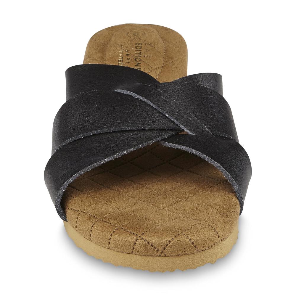 Basic Editions Women's Elisha Wedge Sandal - Black