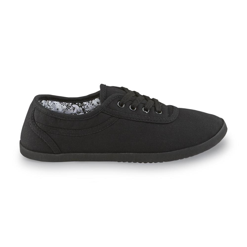 Basic Editions Women's Eavan Black Canvas Oxford Shoe