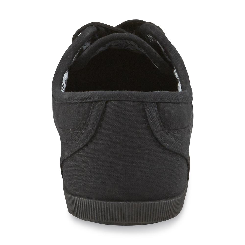 Basic Editions Women's Eavan Black Canvas Oxford Shoe