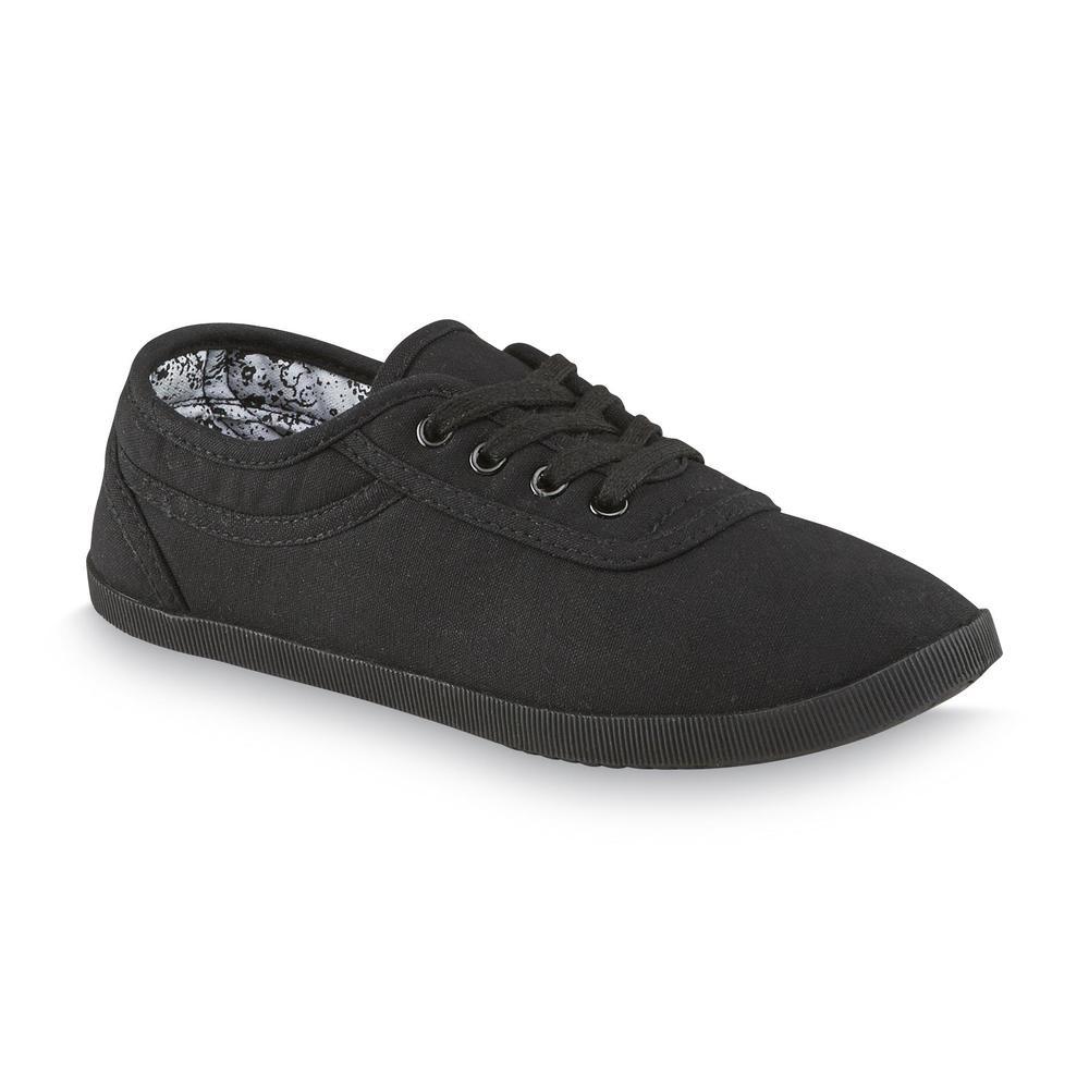 Basic Editions Women's Eavan Black Canvas Oxford Shoe