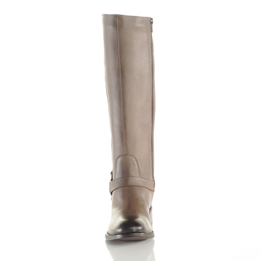 Carlo Rossetti Women's Claris Brown Leather Riding Boot