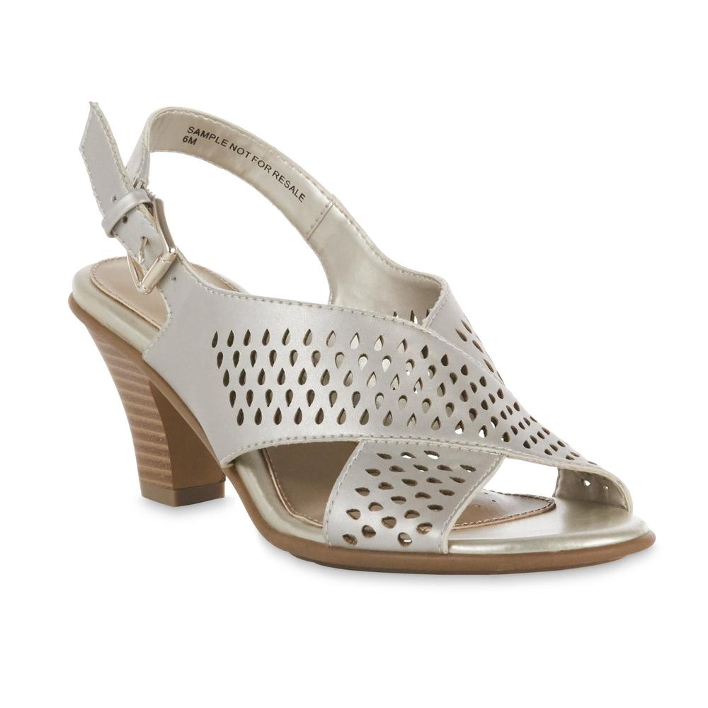 Laura Scott Women's Christa Slingback Sandal - Silver