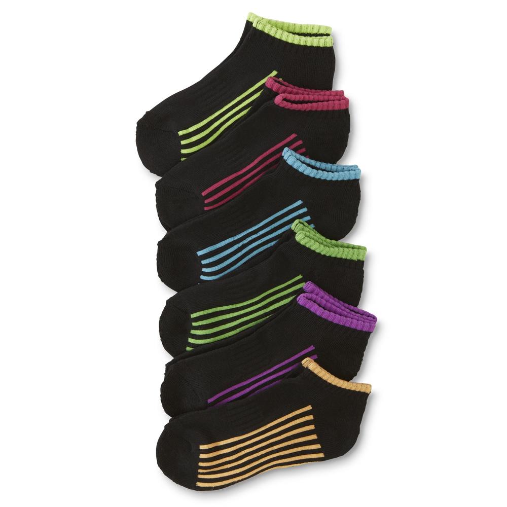 Joe Boxer Girls' 6-Pairs Low-Cut Socks - Striped