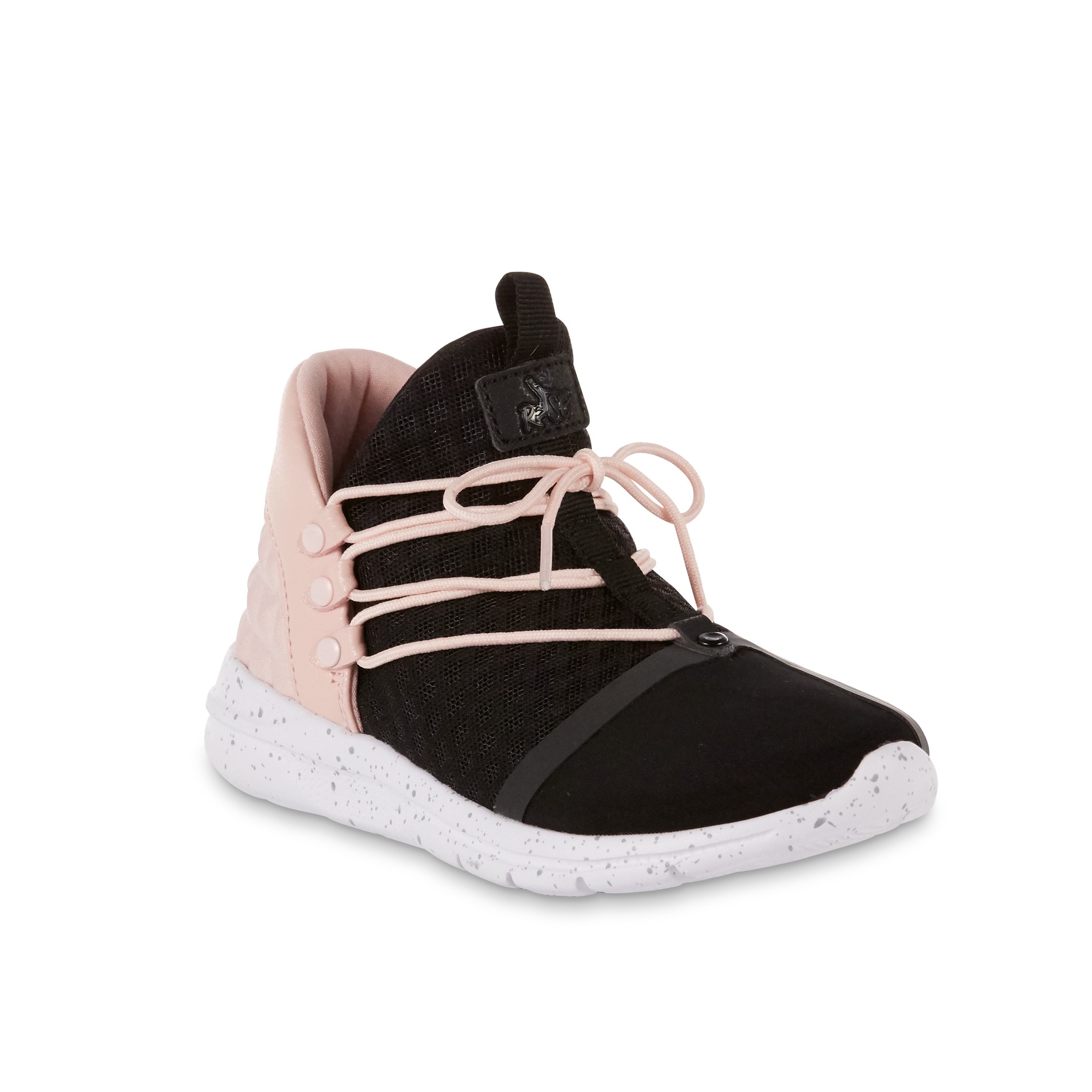 Risewear Girls' Stilt Black/Pink High-Top Athletic Shoe
