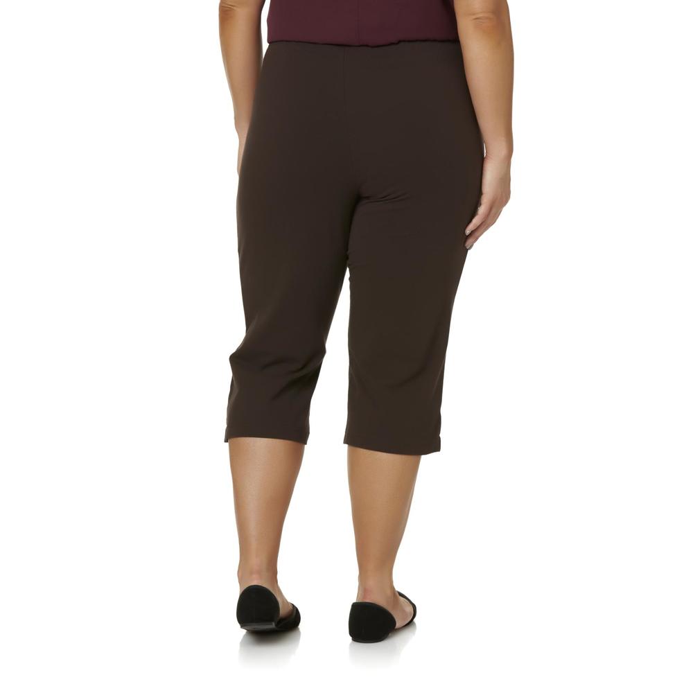Laura Scott Women's Plus Knit Capri Pants