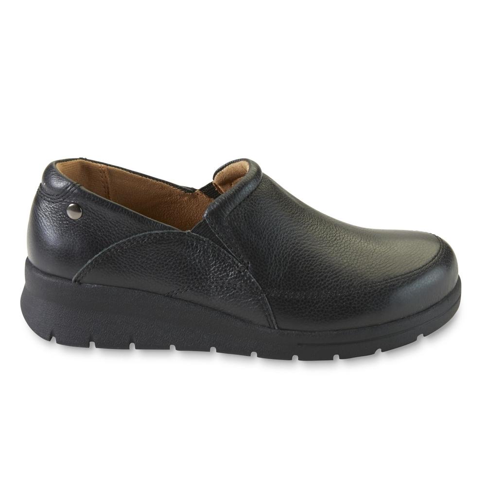Cobbie Cuddlers Women's Dahlia Black Leather Comfort Loafer - Wide ...