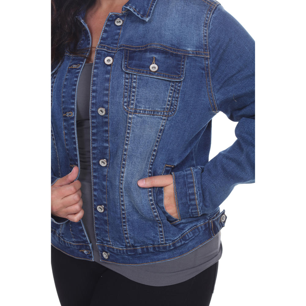 White Mark Plus Size Denim Jacket