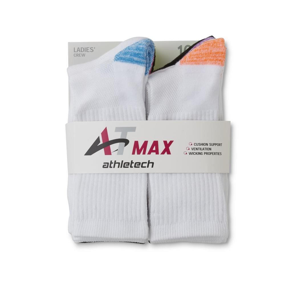Athletech Women's 10-Pairs Athletic Crew Socks