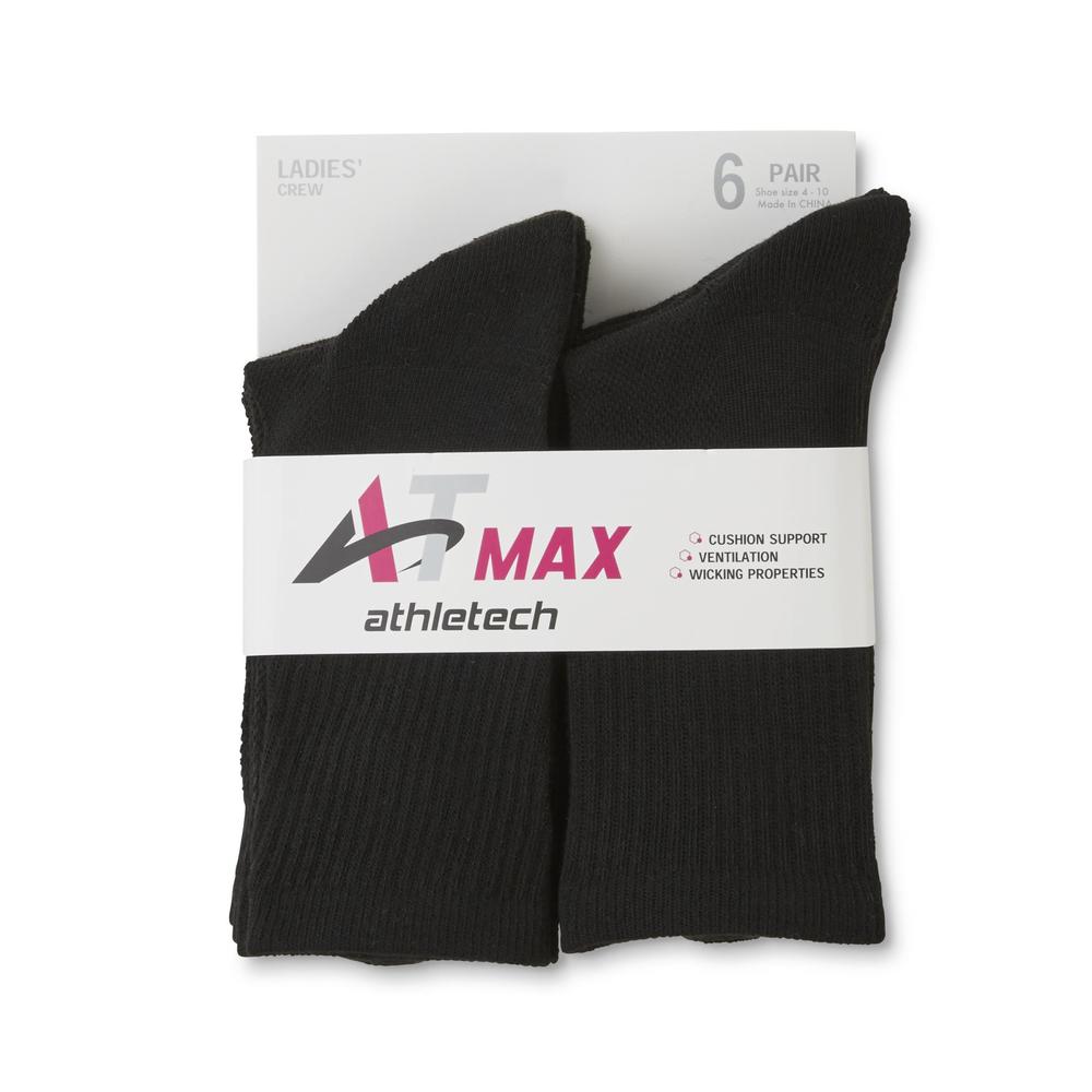 Athletech Women's 6-Pairs Athletic Crew Socks