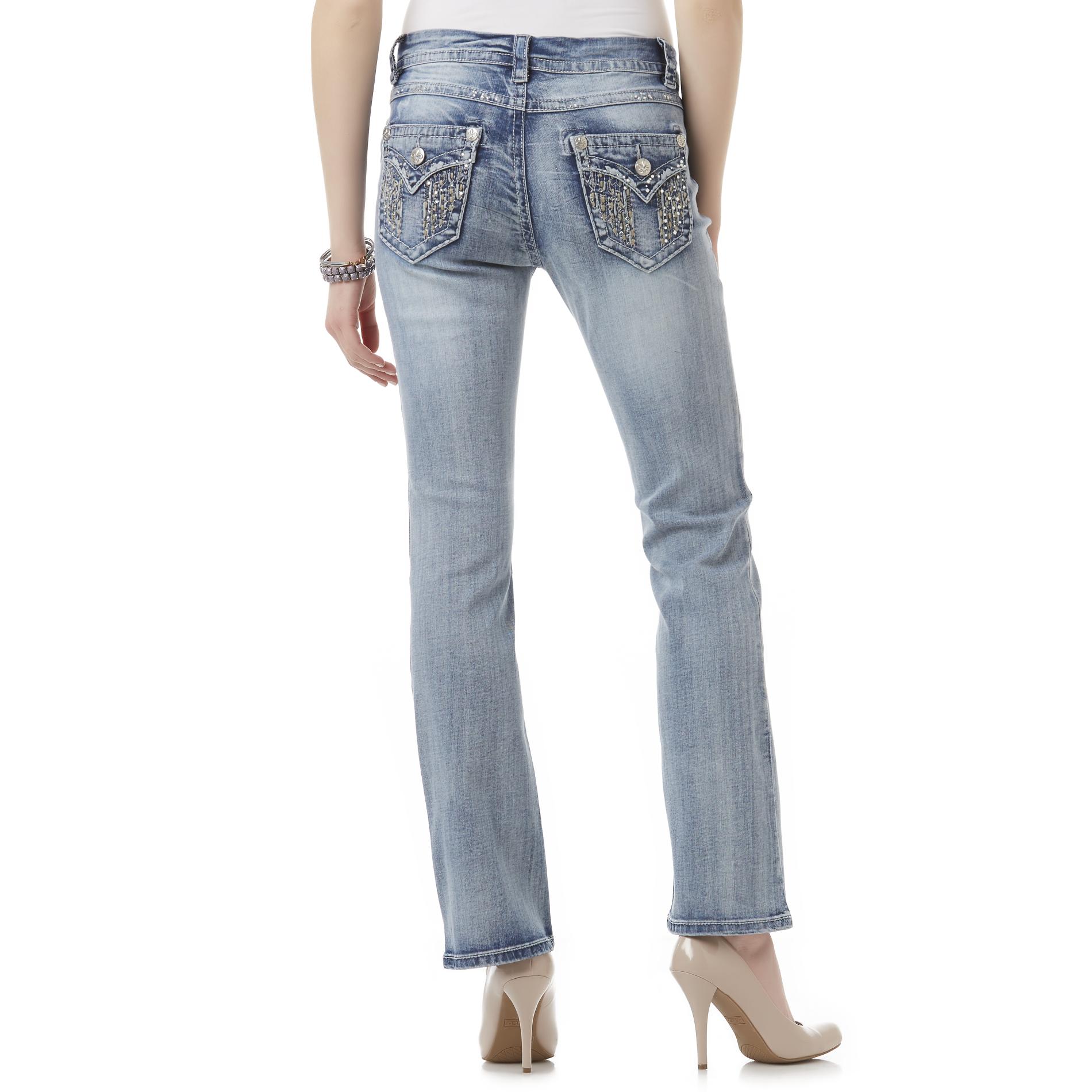Rebel & Soul Junior's Embellished Bootcut Jeans