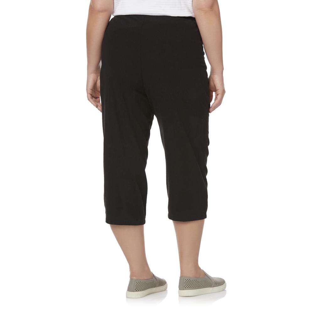 Basic Editions Women's Plus Capri Pants