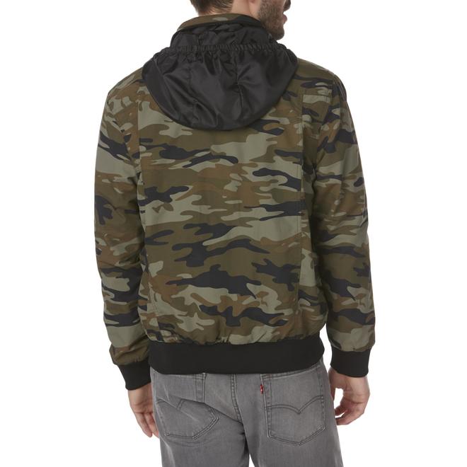 Basic Editions Men's Windbreaker Jacket - Camouflage