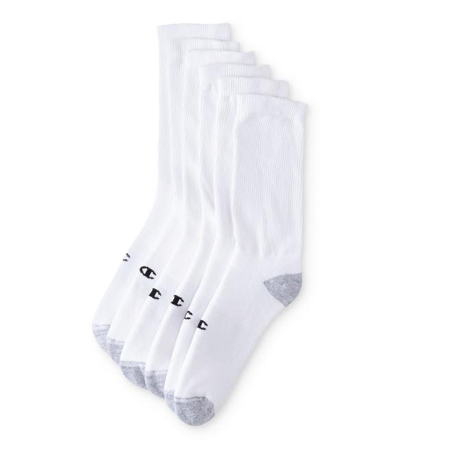 Champion Men's 6-Pairs Athletic Crew Socks