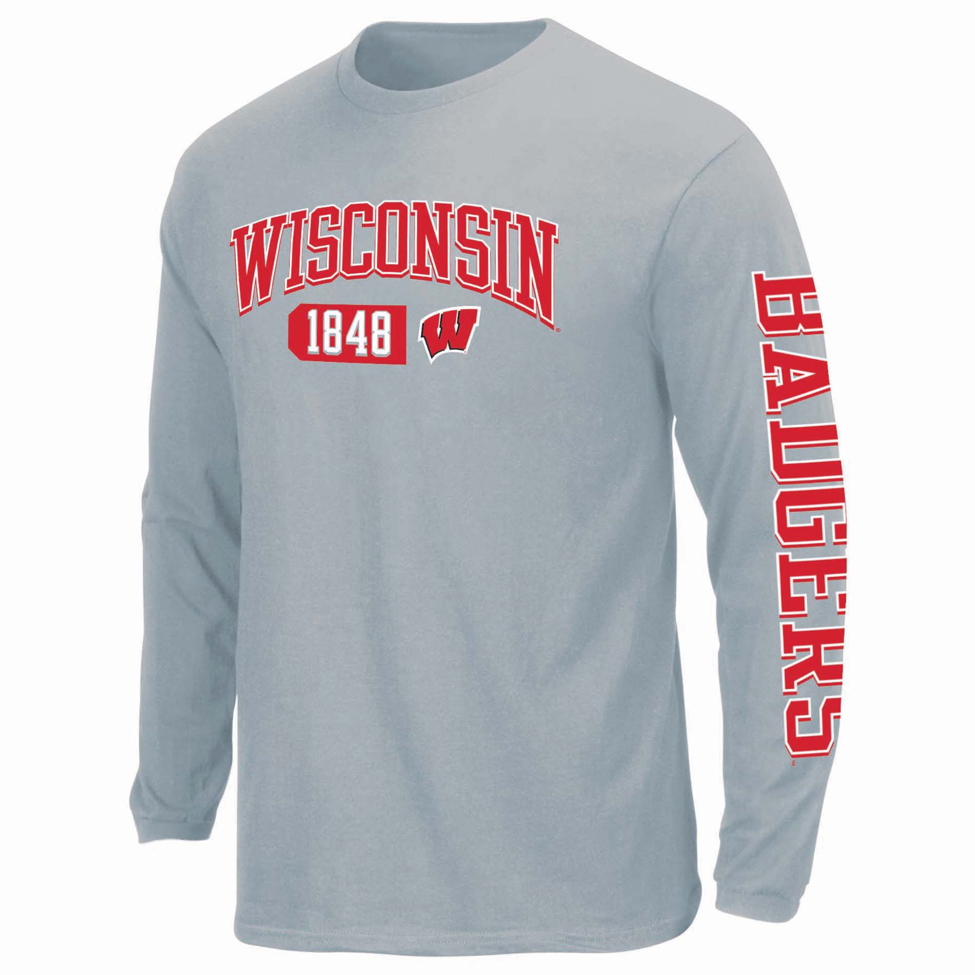 NCAA Men’s Big & Tall Wisconsin Badgers Long-Sleeve T-Shirt