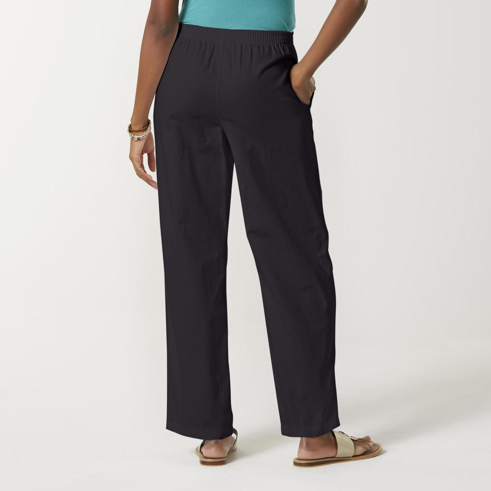 Basic Editions Women’s Twill Pull-On Pants