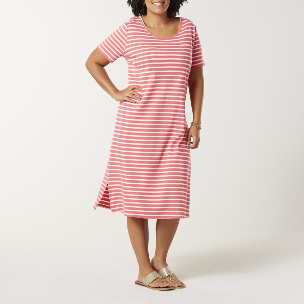 Laura Scott Women's Plus Maxi Dress - Striped