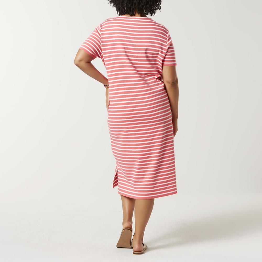 Laura Scott Women's Plus Maxi Dress - Striped