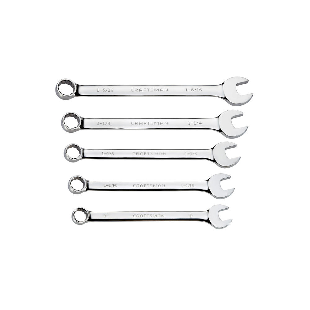 Craftsman 5 pc. Full Polish Large Combination Wrench Set