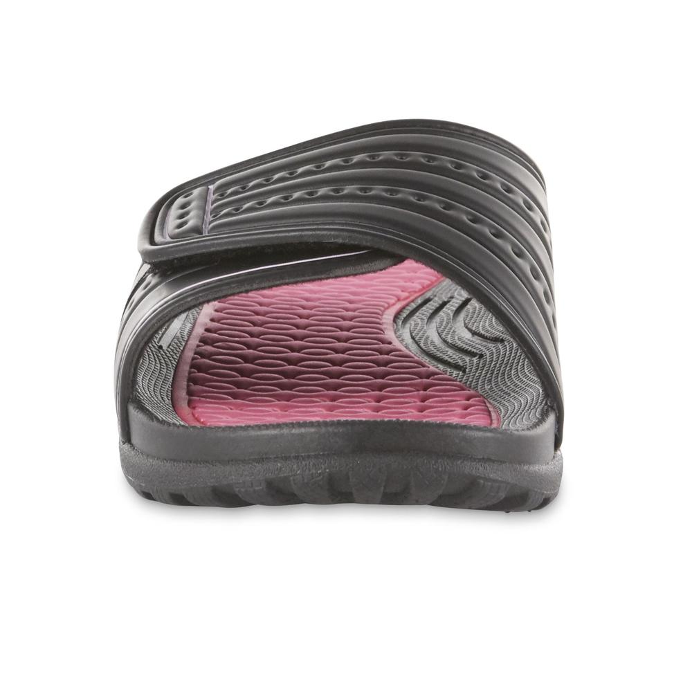 Everlast® Women's Valerie Athletic Slide Sandal - Black/Pink