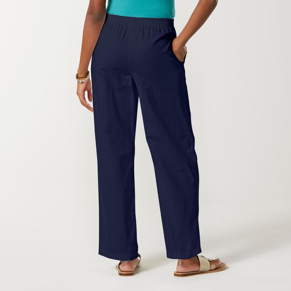 Basic Editions Women’s Twill Pull-On Pants