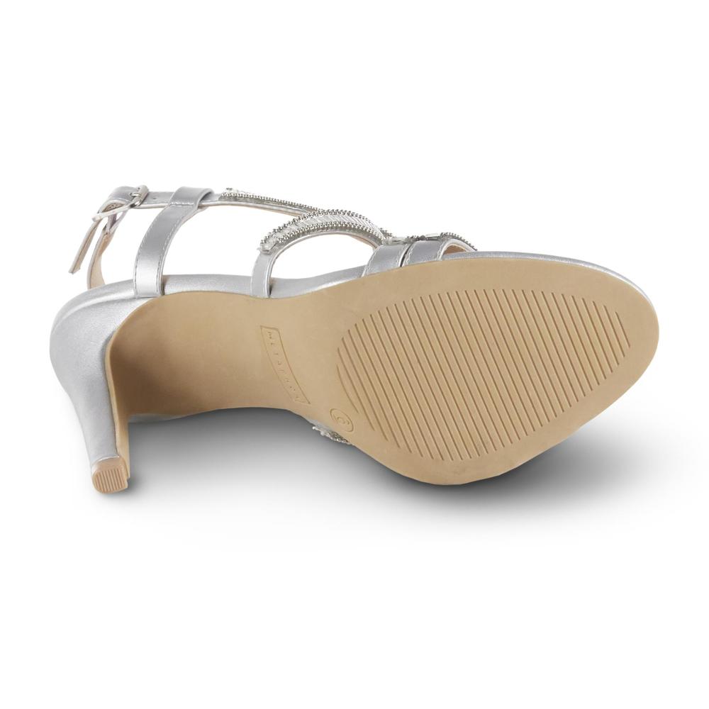 Metaphor Women's Empress Strappy Dress Sandal - Silver