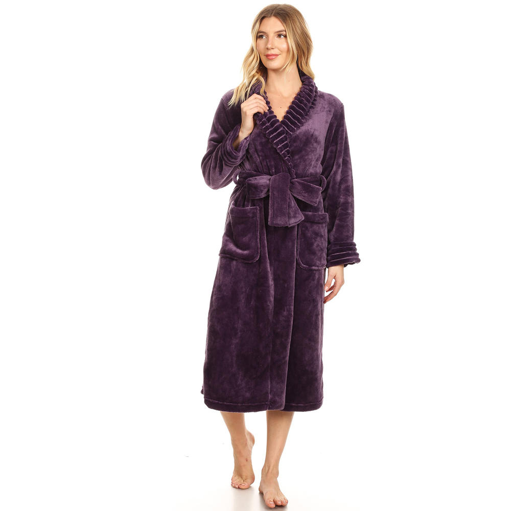 White Mark Women's Super Soft Lounge Robe