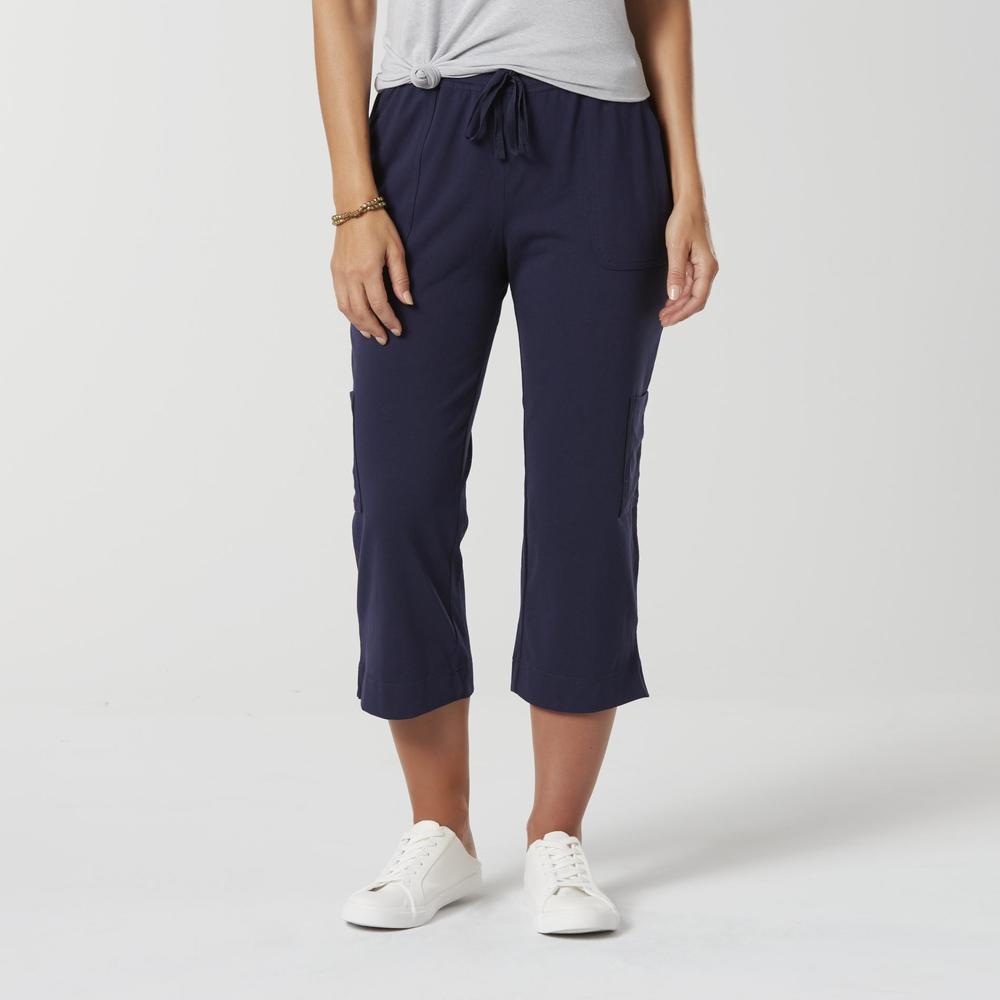 Basic Editions Women's Capri Cargo Pants