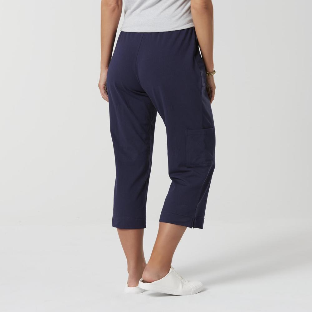 Basic Editions Women's Capri Cargo Pants