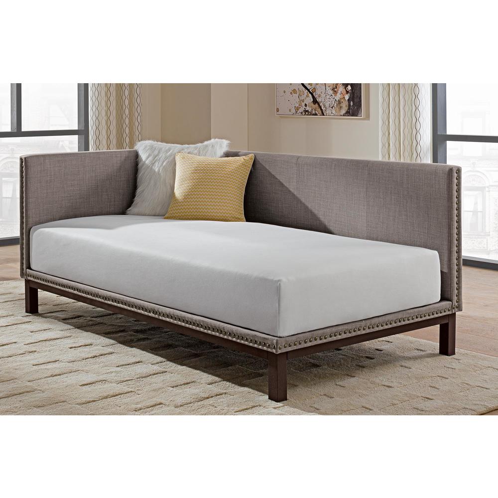 Dorel Mid Century Linen Upholstered Modern Daybed Multiple Colors