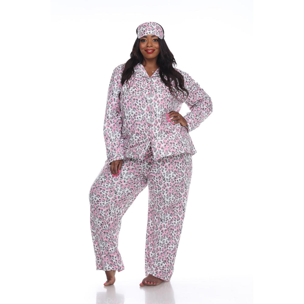 White Mark Plus Size Three-Piece Pajama Set
