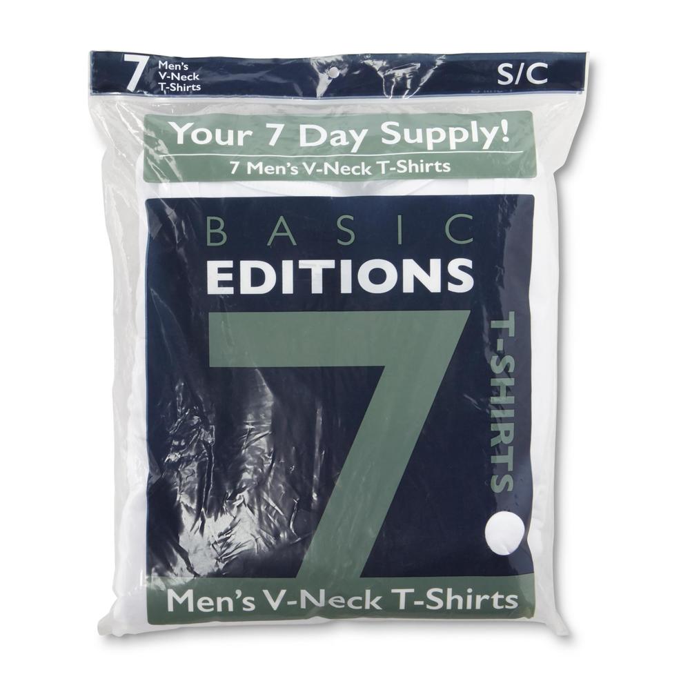 Basic Editions Men's 7-Pack V-Neck T-Shirts