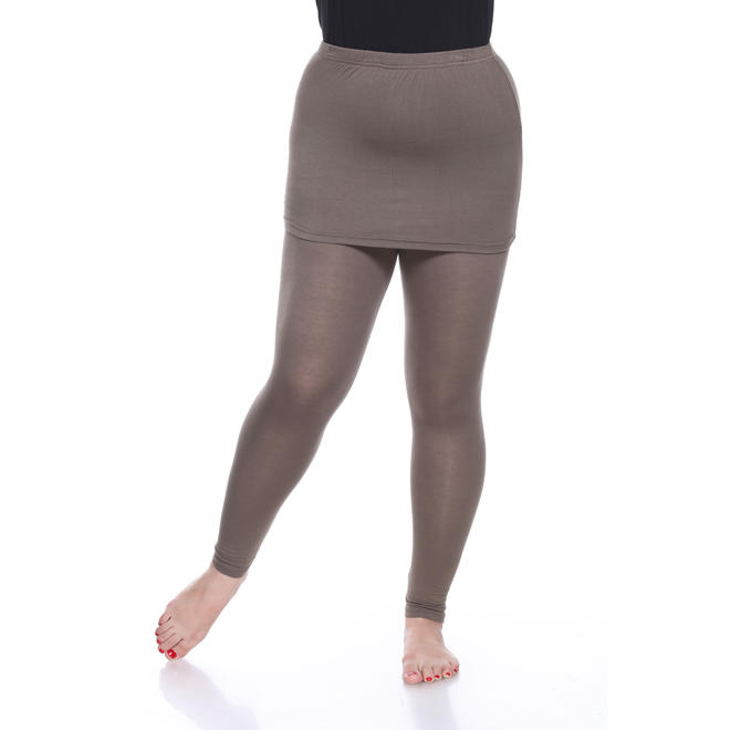 White Mark Plus Size Skirted Leggings