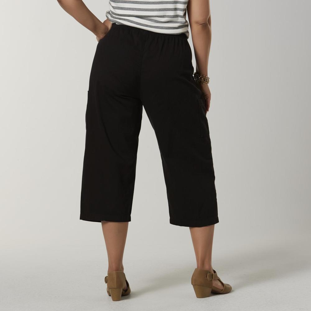 Laura Scott Women's Plus Cropped Cargo Pants