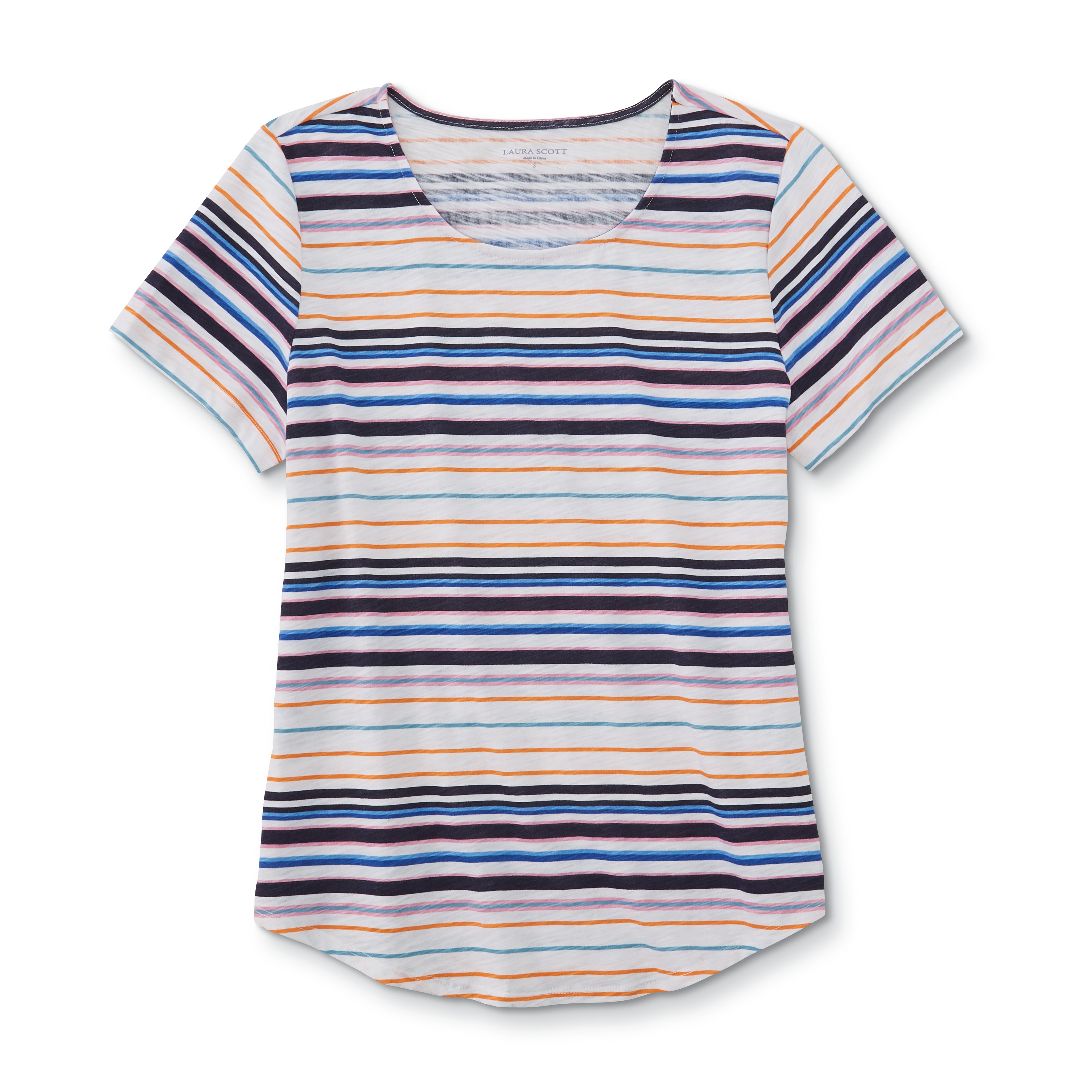 Laura Scott Women's Scoop Neck T-Shirt - Striped