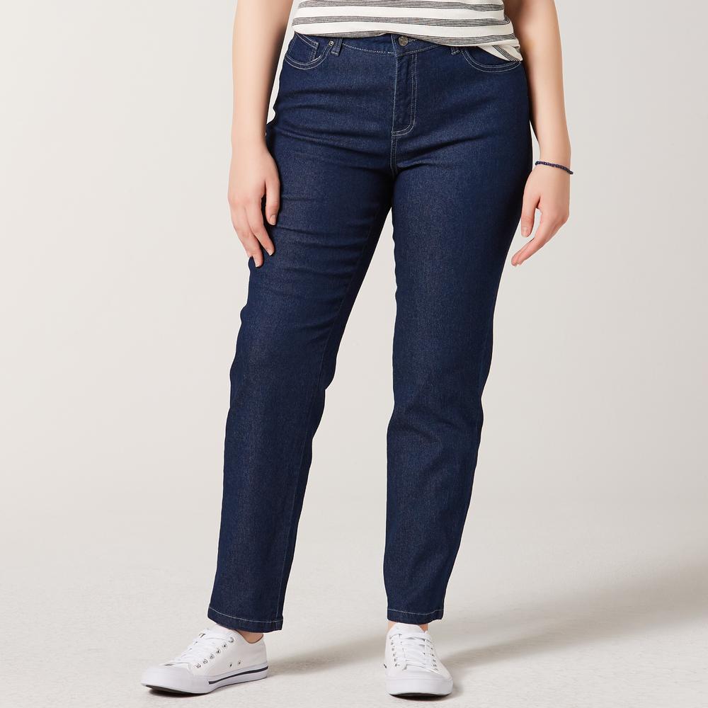 Basic Editions Women's Classic Straight Leg Jeans