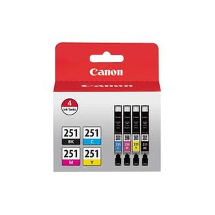 Genuine Canon CLI-251 4-Cartridge Ink Set (6513B004) + Canon PGI ...
