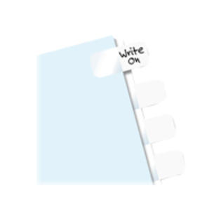 Redi-Tag RTG31010 Easy-Read Plastic Index Tabs, Self-Stick, 1in