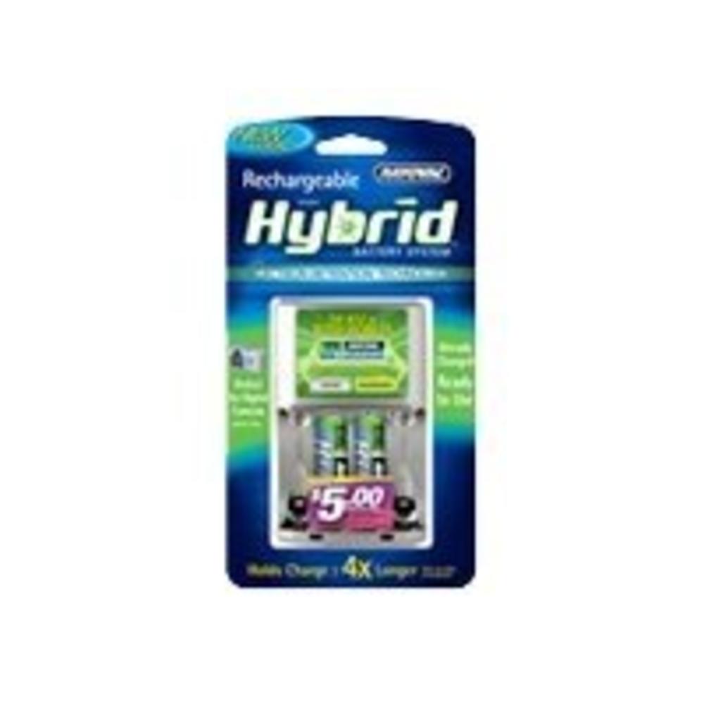 Rayovac Rechargeable Hybrid Charger, 4-position AA/AAA Hybrid Battery ...