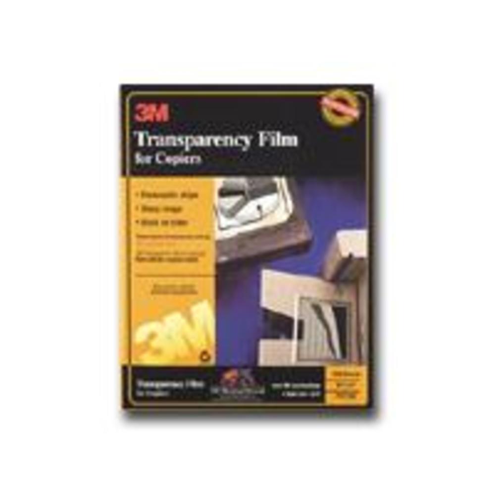 3M Transparency Film for Laser Copiers, Removable Sensing Stripe, Letter,