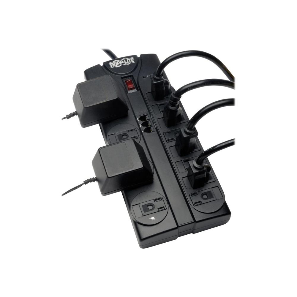 Tripp Lite 12 Outlet Surge Protector Power Strip, 8ft Cord, Right-Angle ...