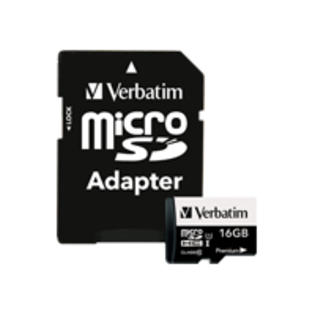 Verbatim 16GB microSDHC Card (Class 10) with Adapter