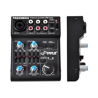 Pyle 97080333M 5 Channel Professional Compact Audio Mixer With USB ...