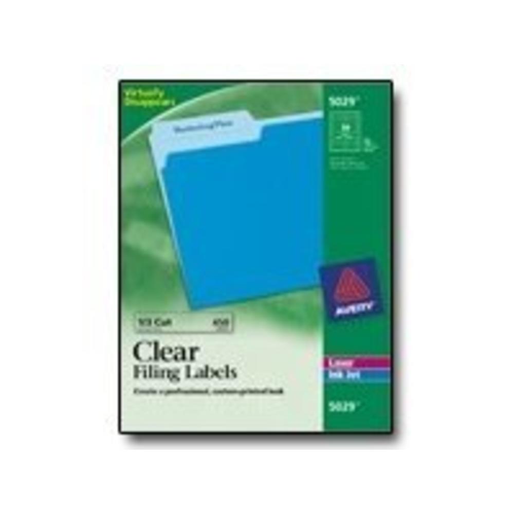 Avery Clear Permanent File Folder Labels with Sure Feed Technology, 0. ...