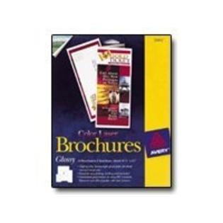 Avery 5884 Brochure Paper, Glossy, 8-1/2 x 11, White, 50 Sheets/Pack