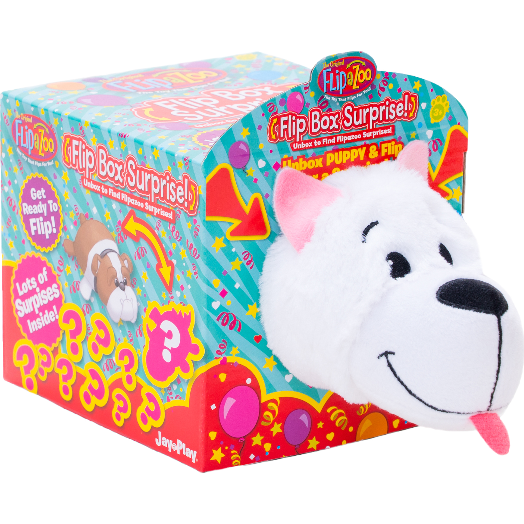 Jay at Play Flip Box Surpise - White Dog