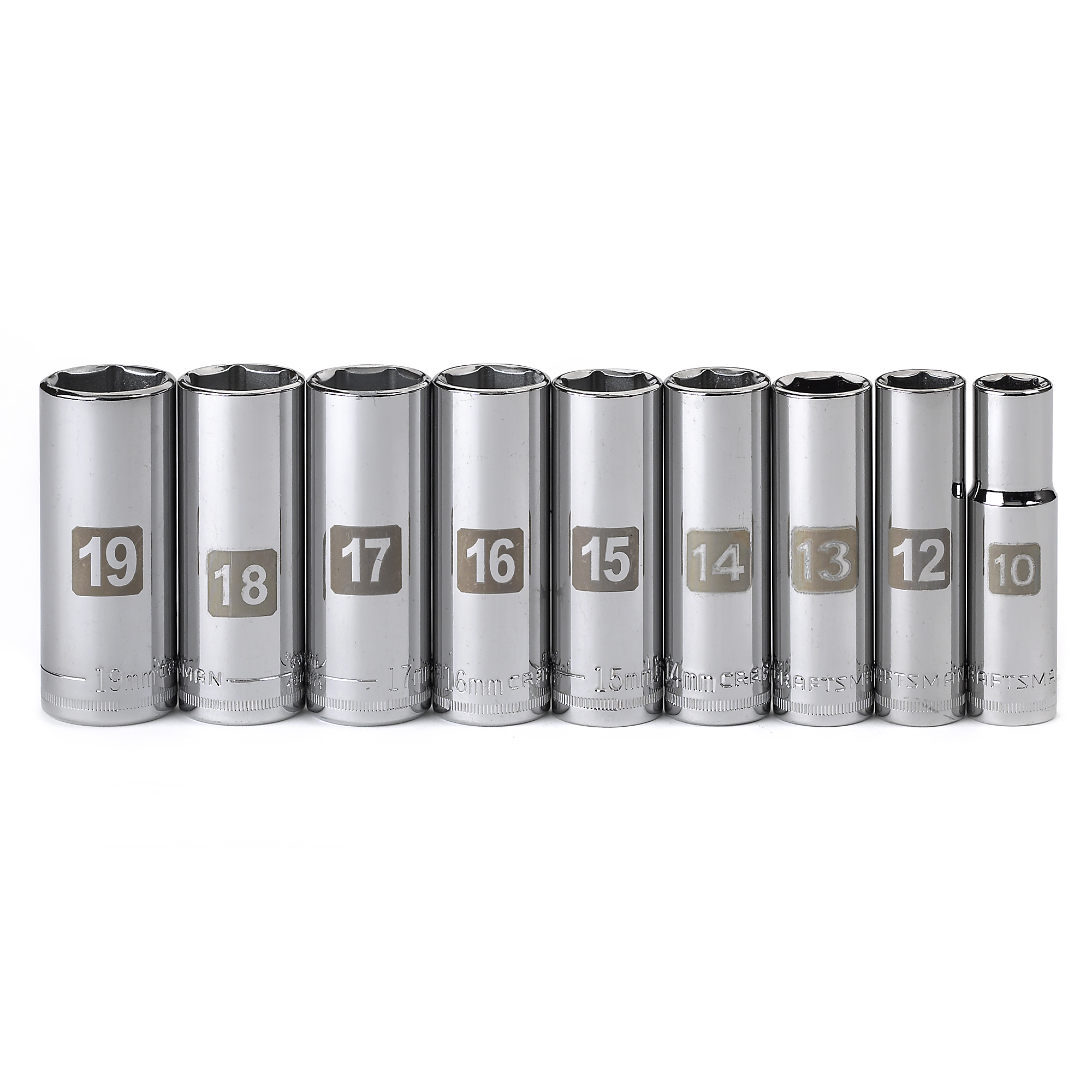 Craftsman 9 pc. Easy-to-Read Deep Metric Socket Set