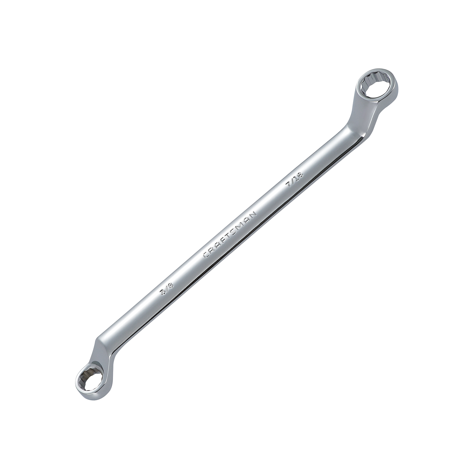 Craftsman 3/8 x 7/16 in. Full Polish Deep Offset Wrench 12 pt. Box End ...