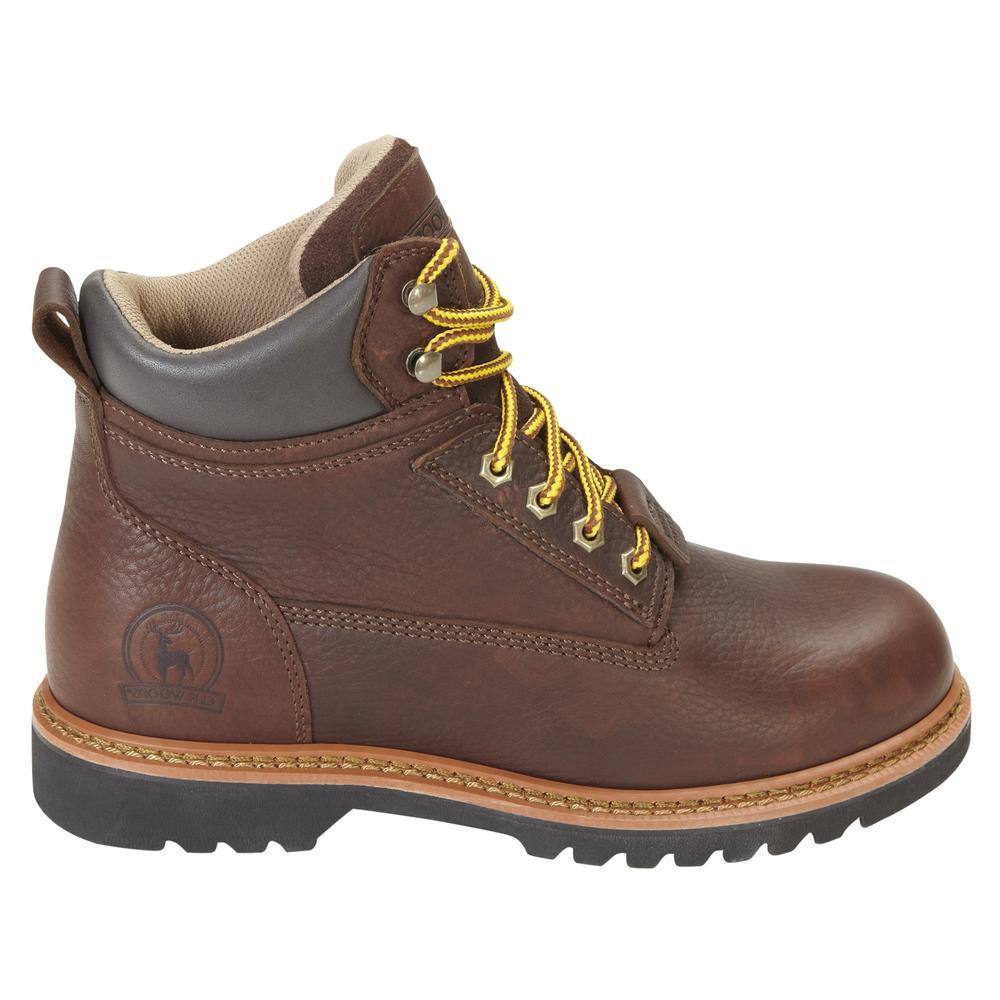 Elk Woods Mens Soft Toe Slip Resistant 6 Hiker Work Boot Brown
