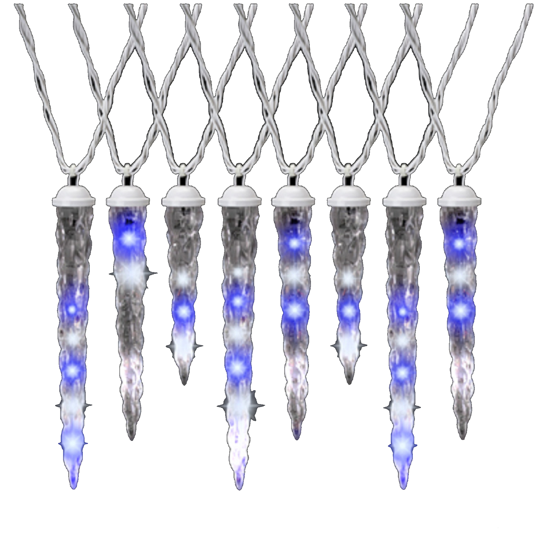 UPC 086786349601 - 8 Blue and White Motion LED Icicle Lights ...